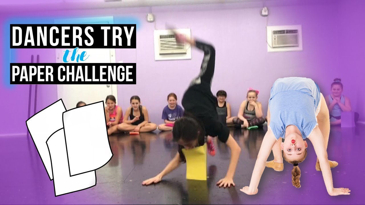 Dancers Try The Paper Challenge - YouTube