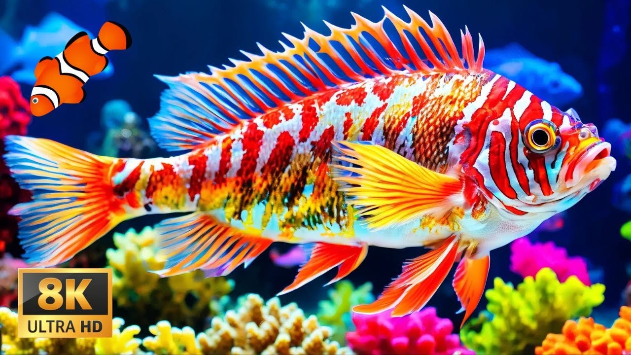 Marvel at Sea Creatures in 4K AQUARIUM - Captivating Moments With ...