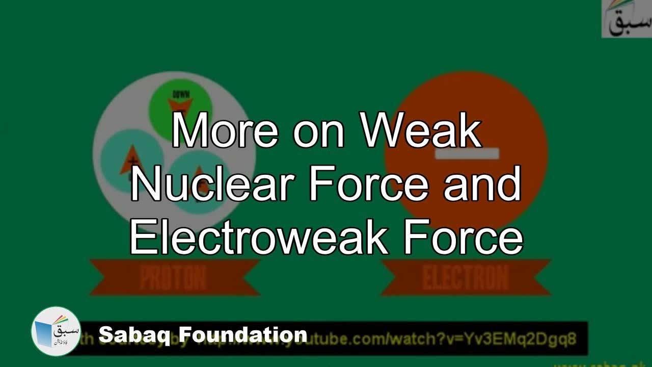 More on Weak Nuclear Force and Electroweak Force, Physics Lecture ...