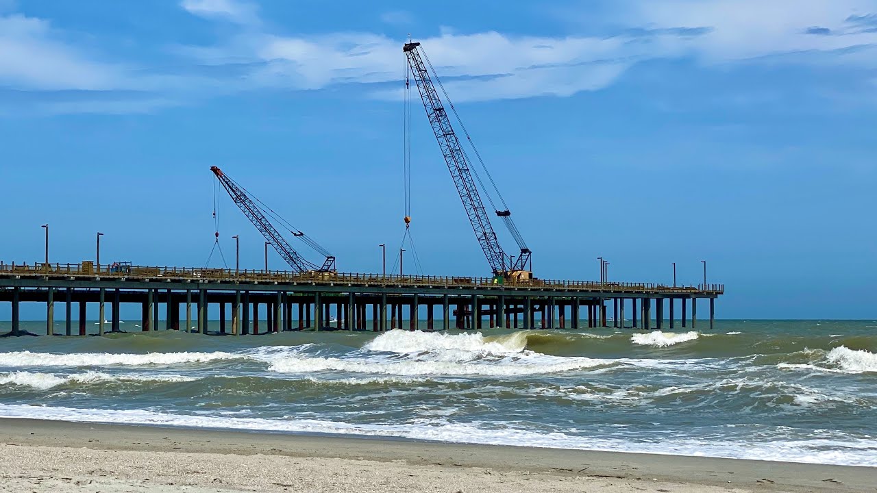 Springmaid Pier Construction Update - May 2020 - Myrtle Beach, SC - YouTube