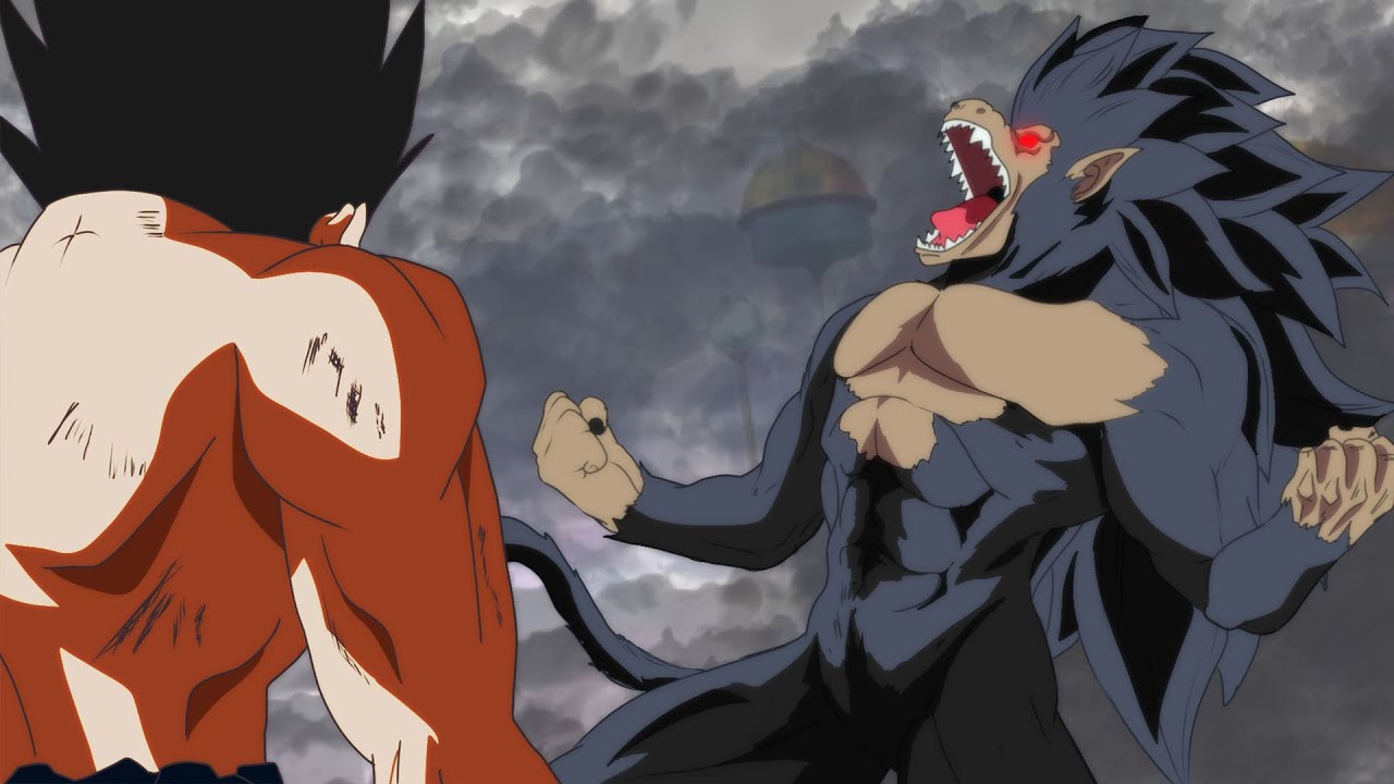 Goku Becomes Oozaru Black By Breaking The Barriers In The Time Chamber