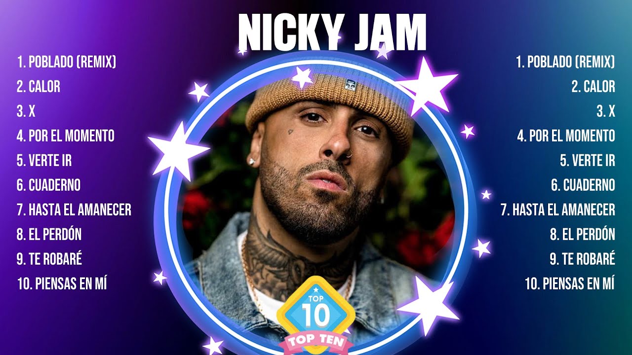 Nicky Jam Top Of The Music Hits 2024 - Most Popular Hits Playlist - YouTube