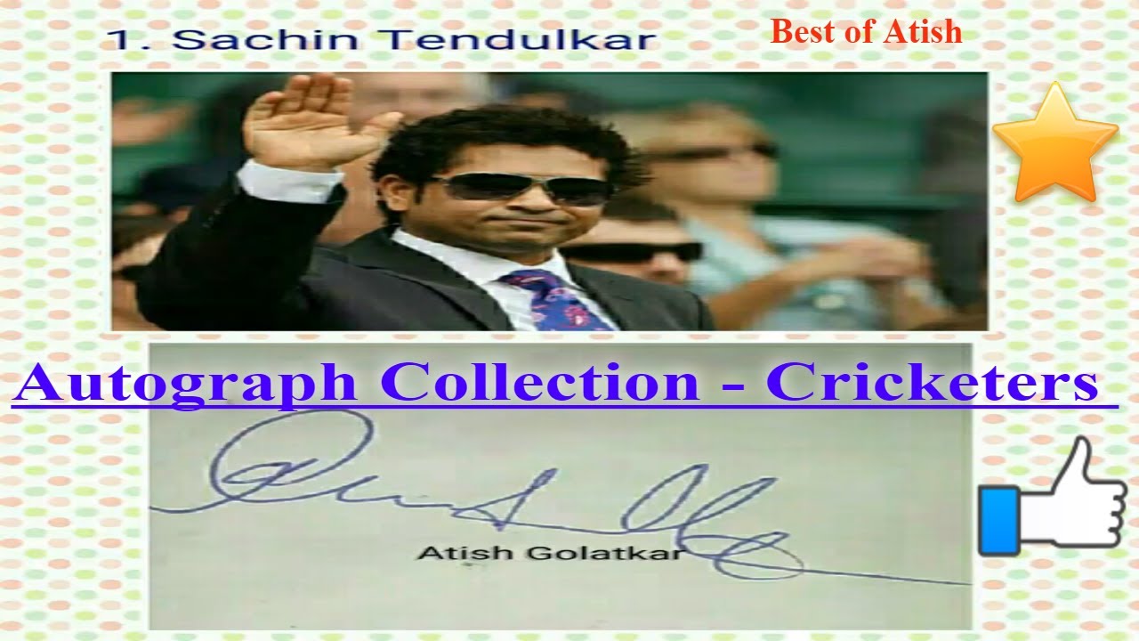 Cricket Autograph Collection - 50 Autographs of all Famous Cricketer ...