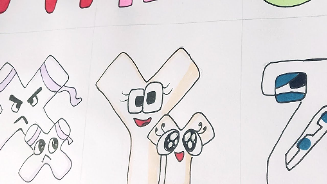 drawing big and small alphabet lore, part 3 - YouTube