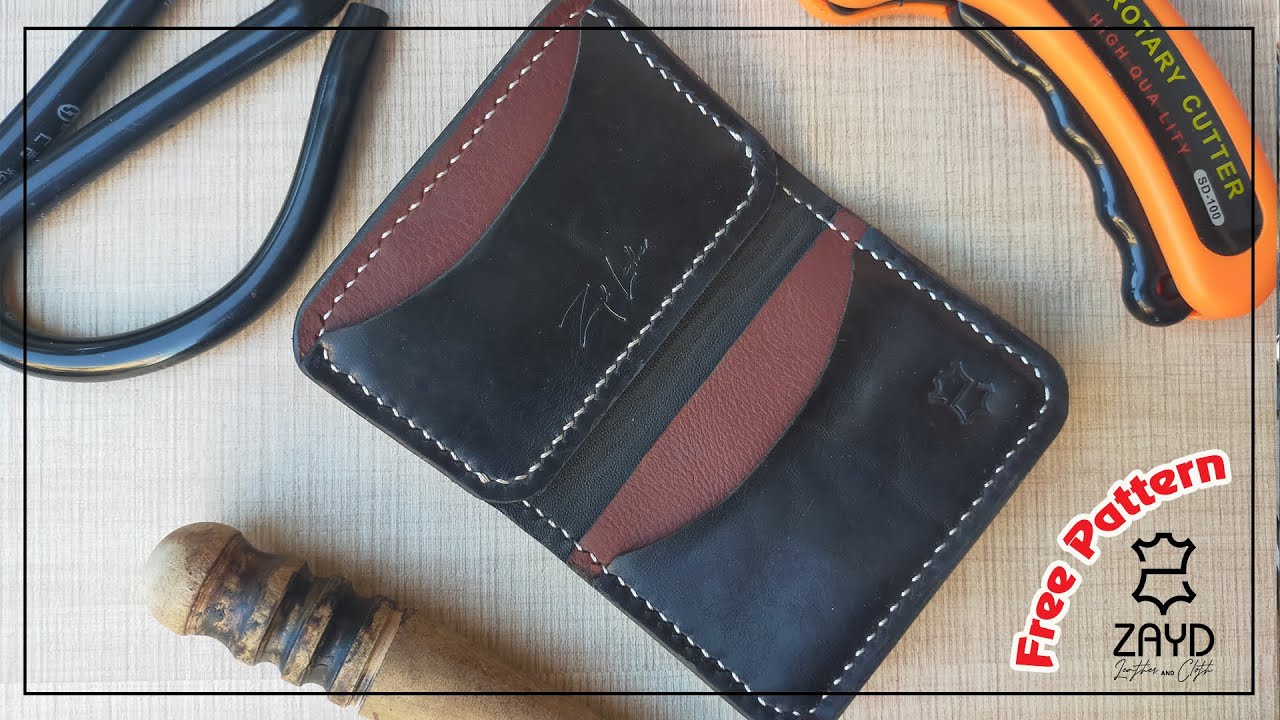 [Leather Craft] Horizontale Bi-Fold Wallet Making - Free PDF Pattern ...