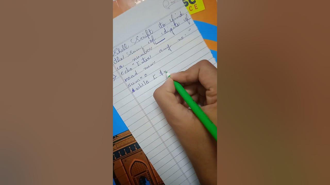 Shell Script To Find Sum Of Digits Of A Number Shellscript Unix Bca Programmingwithshivi925