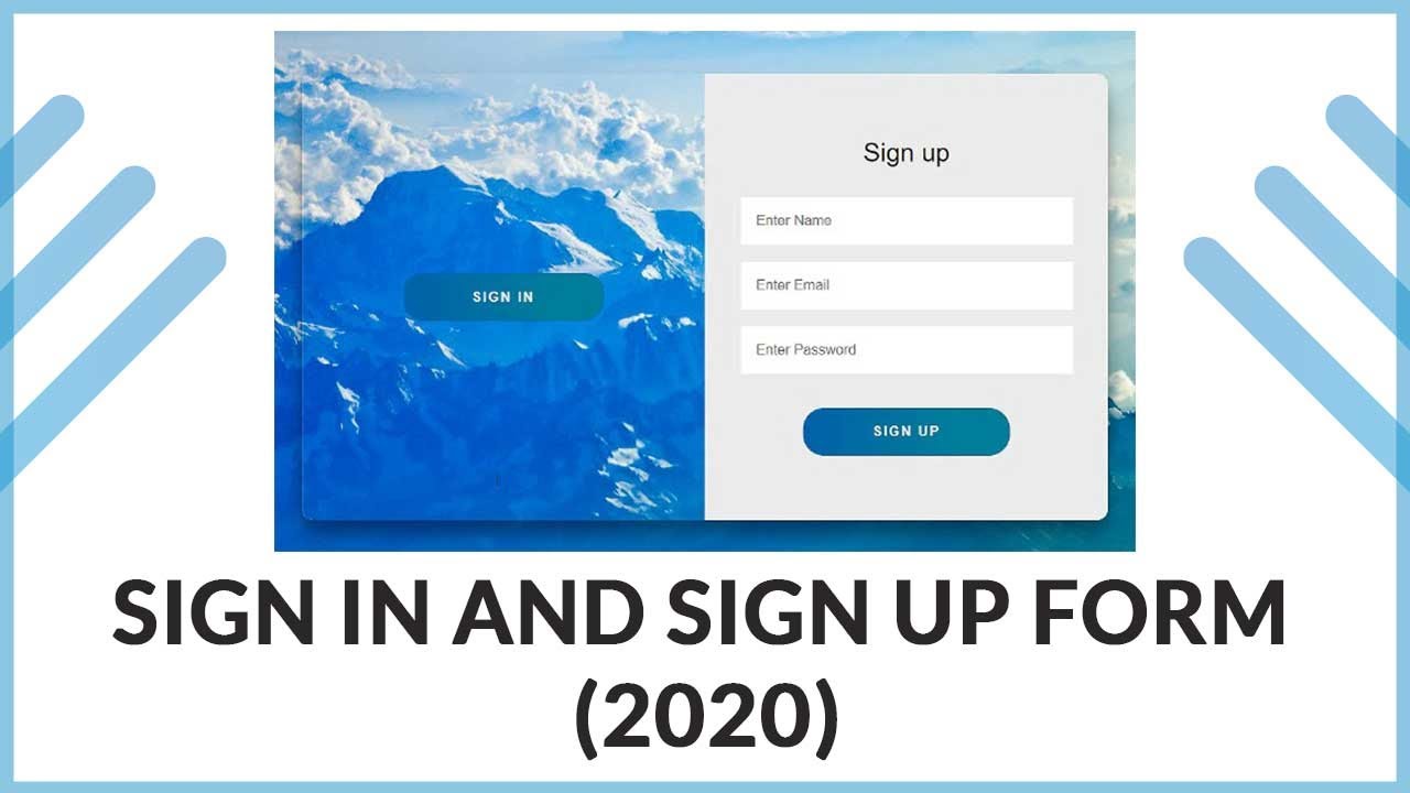 SIGN IN AND SIGN UP FORM USING CSS - YouTube
