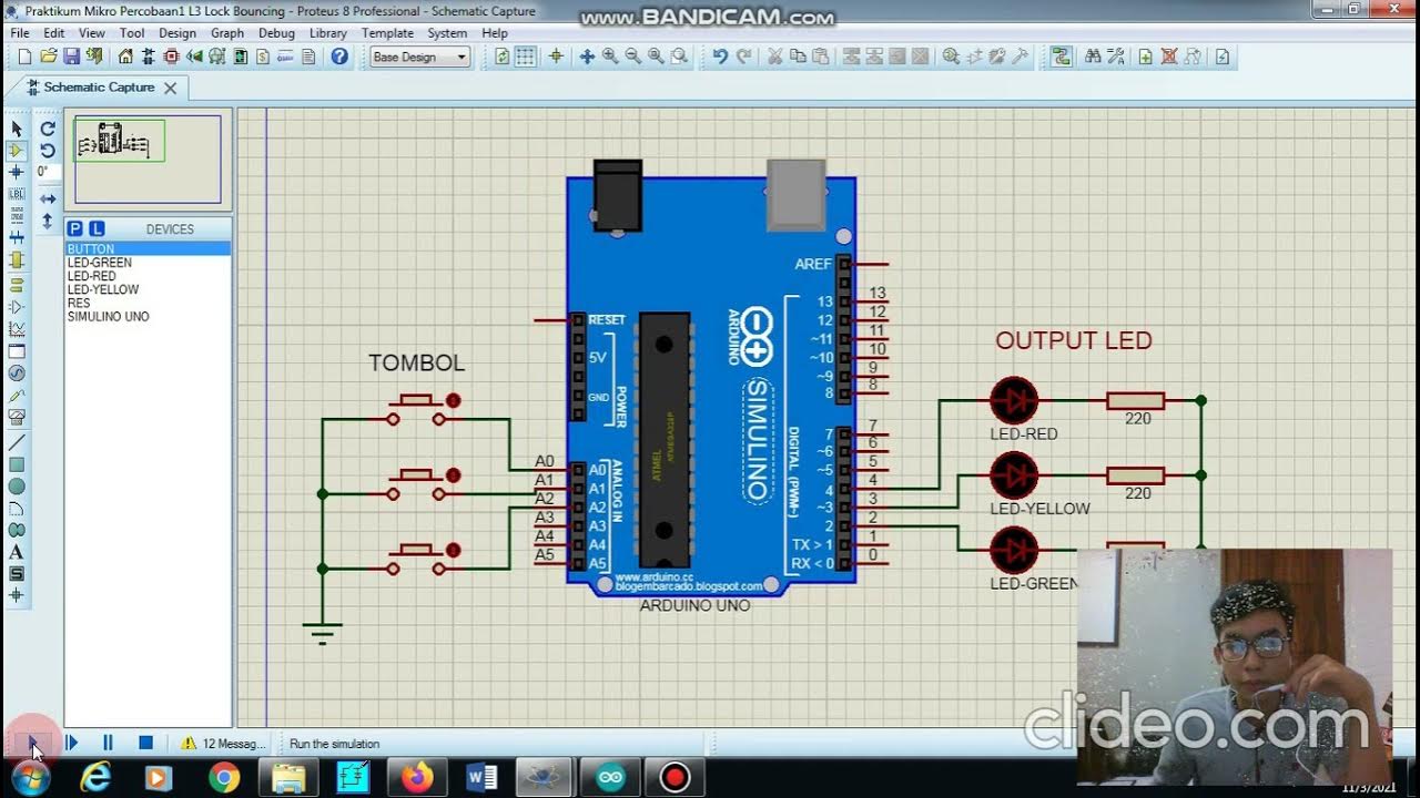 Mikrokontroller Arduino, Akses Bit Input Lock dan Bouncing - YouTube