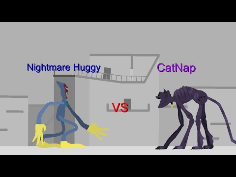 Nightmare Huggy VS CatNap: Stick Nodes - YouTube