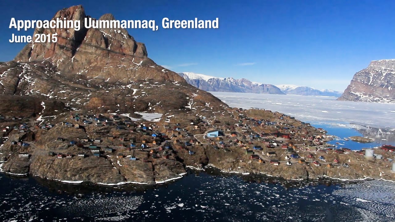 Approaching Uummannaq, Greenland, by Helicopter from Qaarsut - YouTube