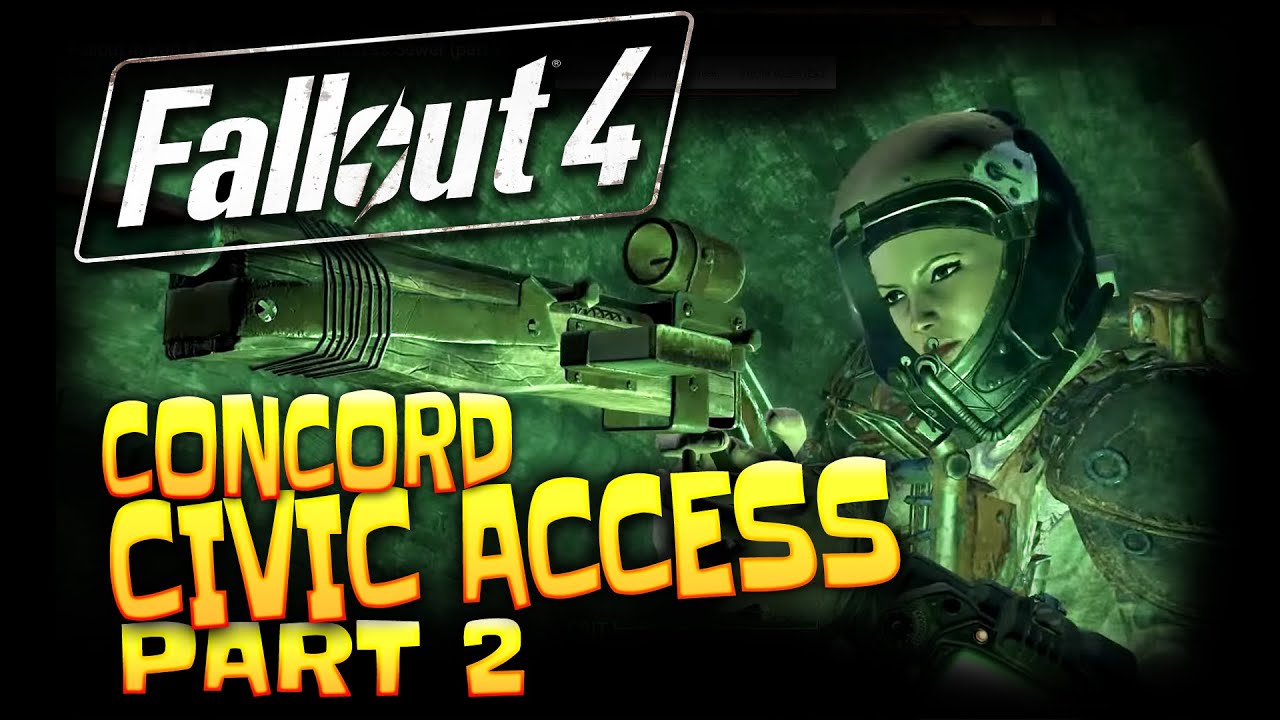 Fallout 4: #8 - Concord Civic Access Sewer (part 2) - YouTube