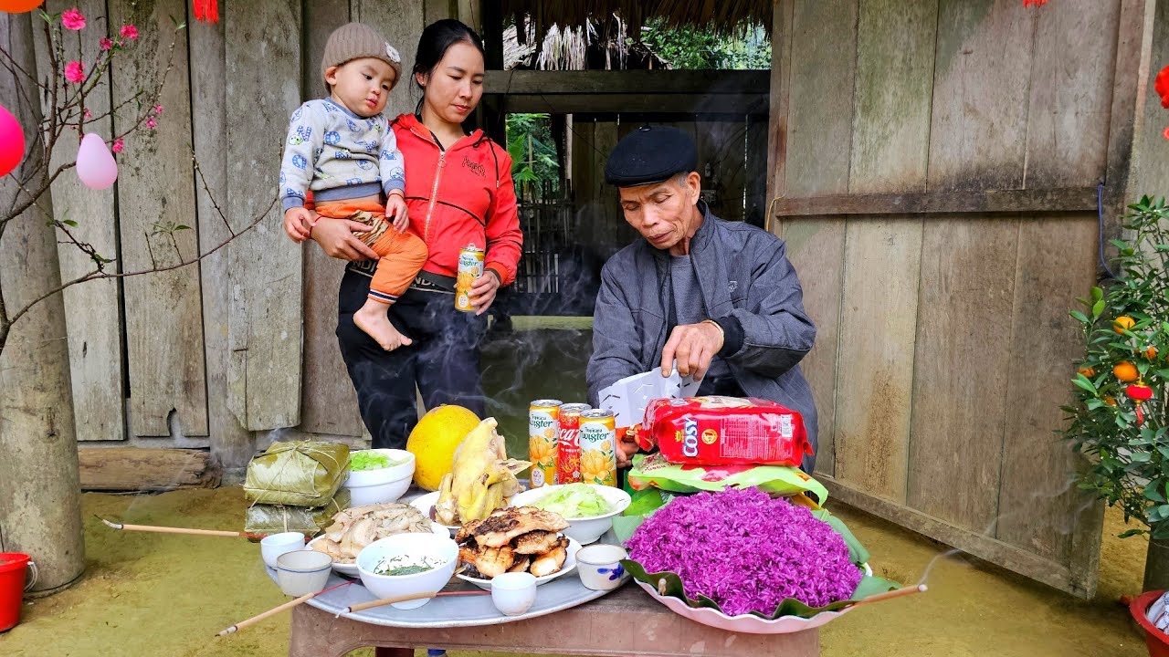 Single mother - new year's eve meal with son and family, cooking - YouTube