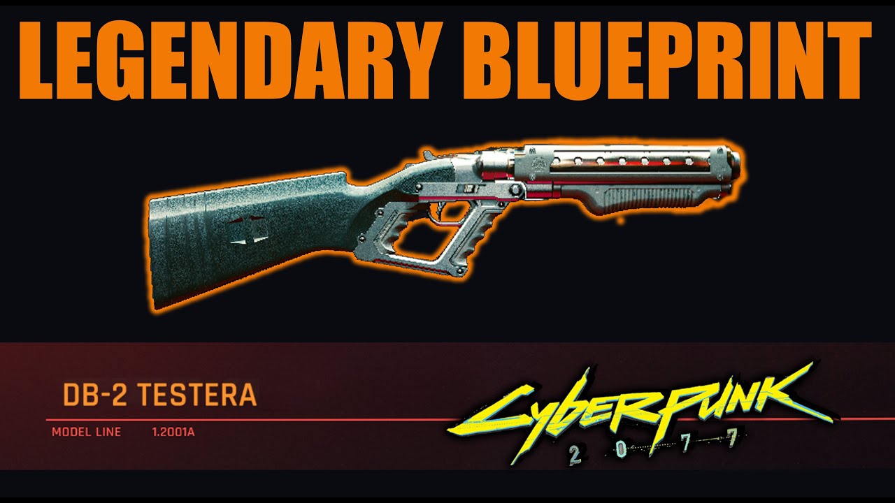 Cyberpunk 2077 - DB-2 TESTERA - Legendary Blueprint - YouTube
