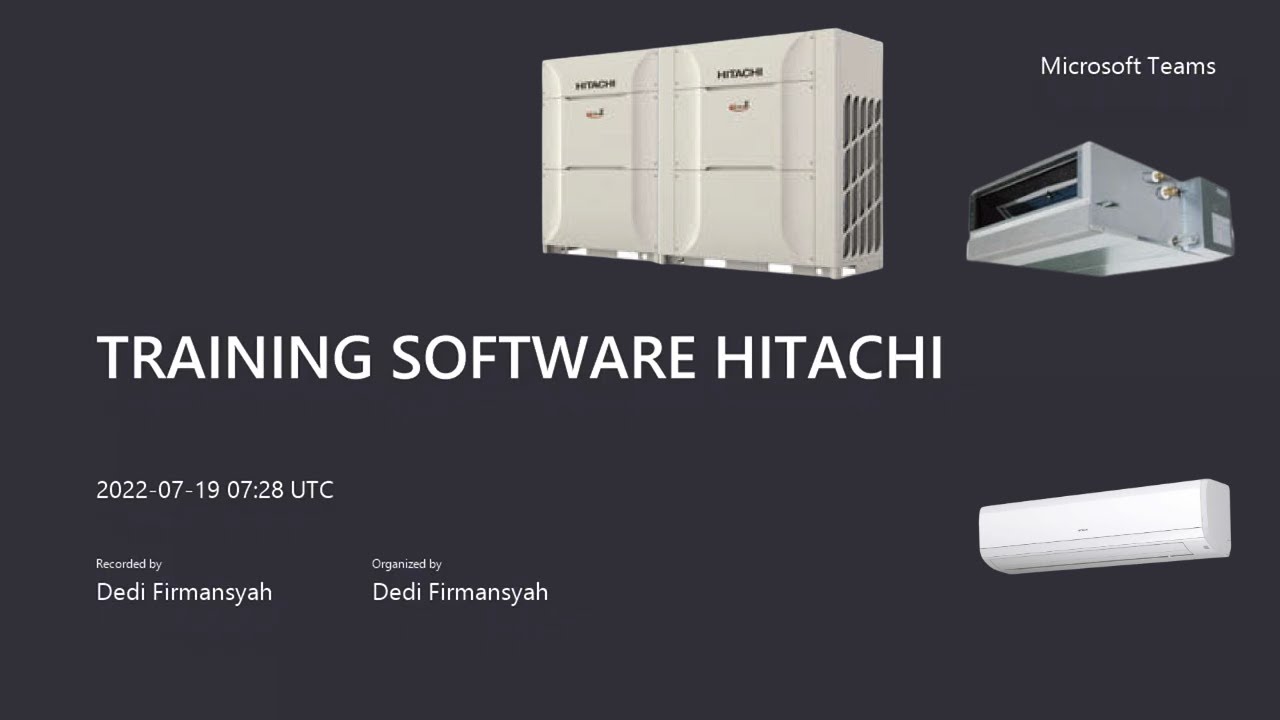 TRAINING use SOFTWARE HITACHI selection VRF - YouTube