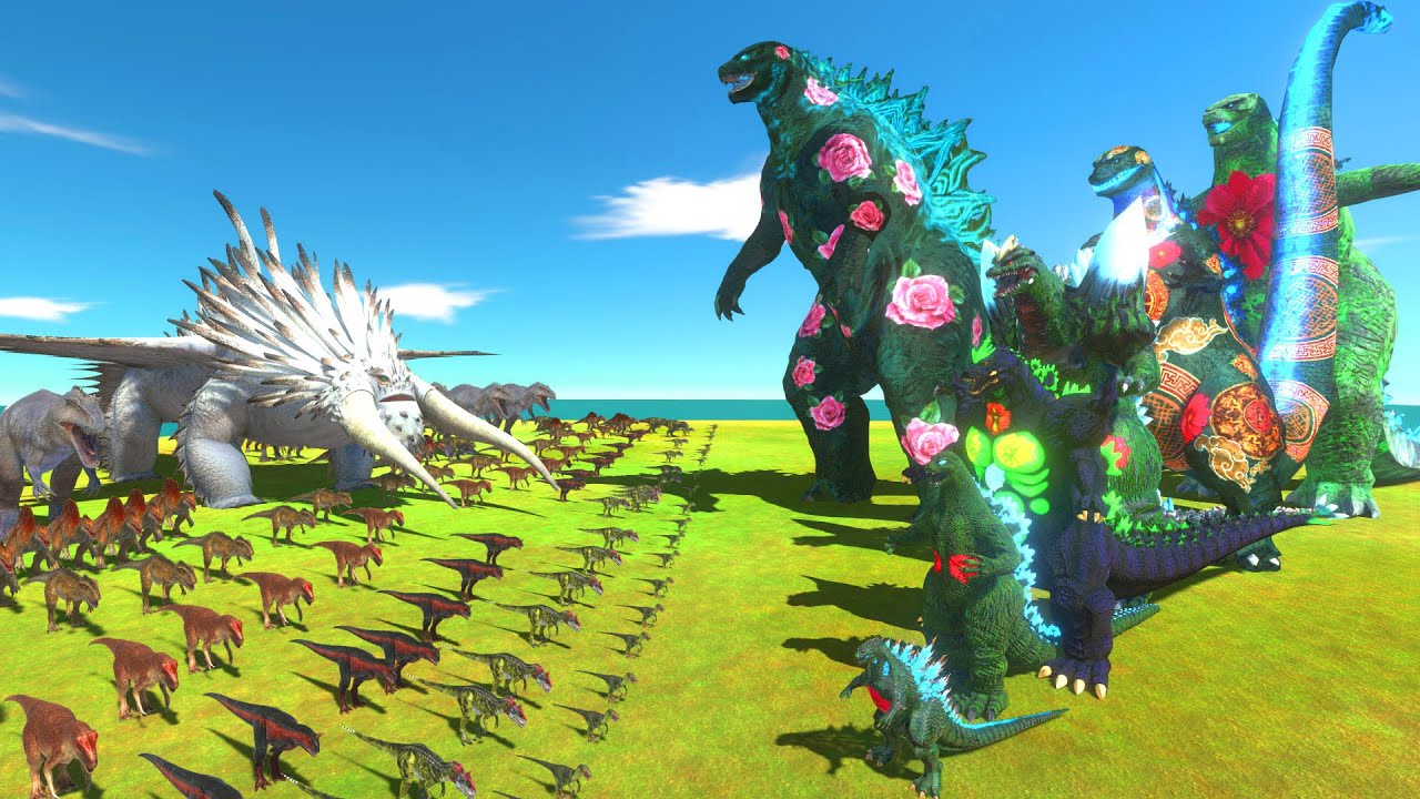 EVOLUTION of Flower Godzilla Size Comparison VS Dinosaur Team - ARBS ...