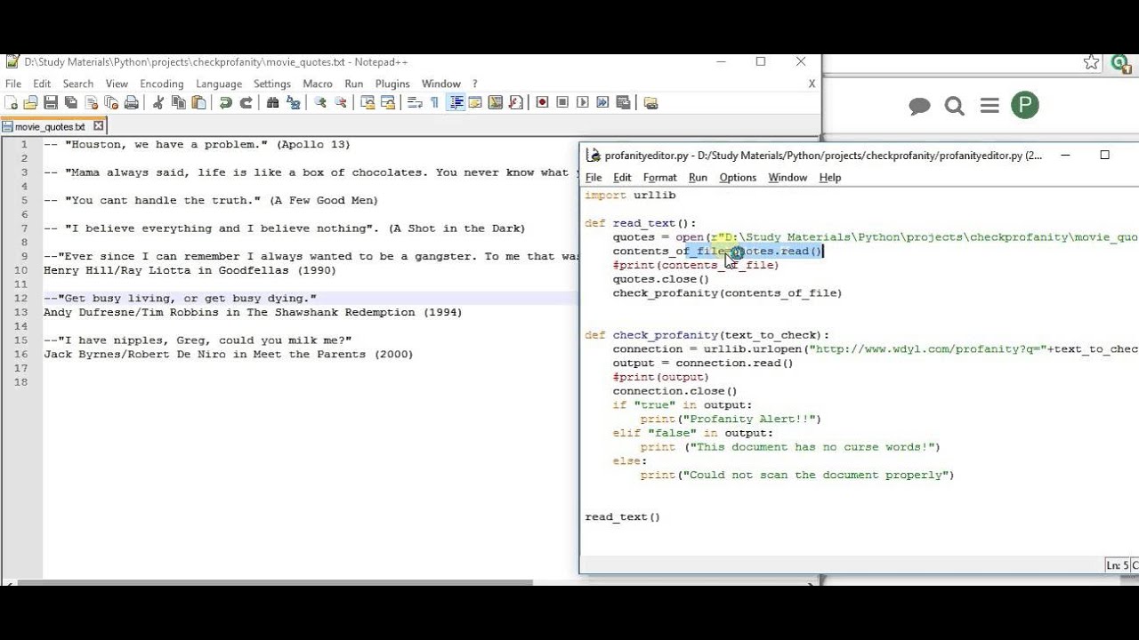 Profanity Checker - YouTube