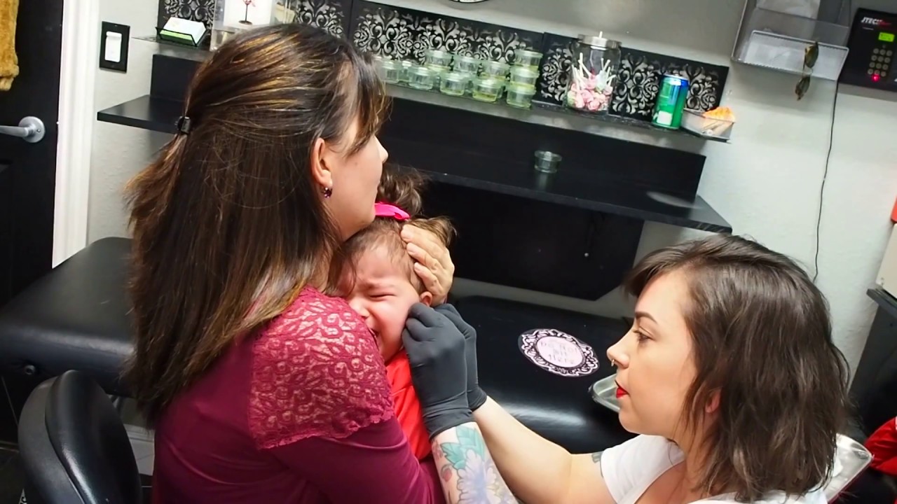 Baby Adelina gets her ears pierced @ 16 months - March 7th, 2018 ...