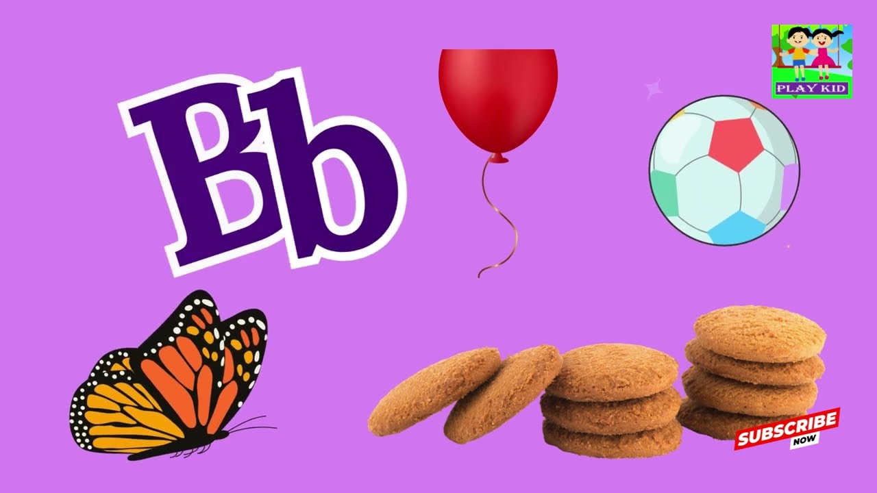 Words that starts with B | Letter B words for kids | Phonics letter B ...