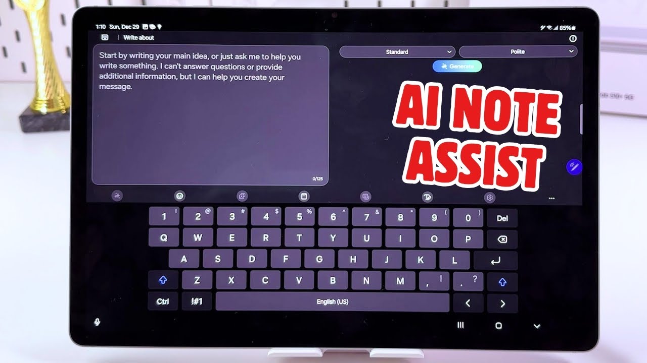 How to Use AI Note Features on Samsung Galaxy Tab S10+ 5G - YouTube