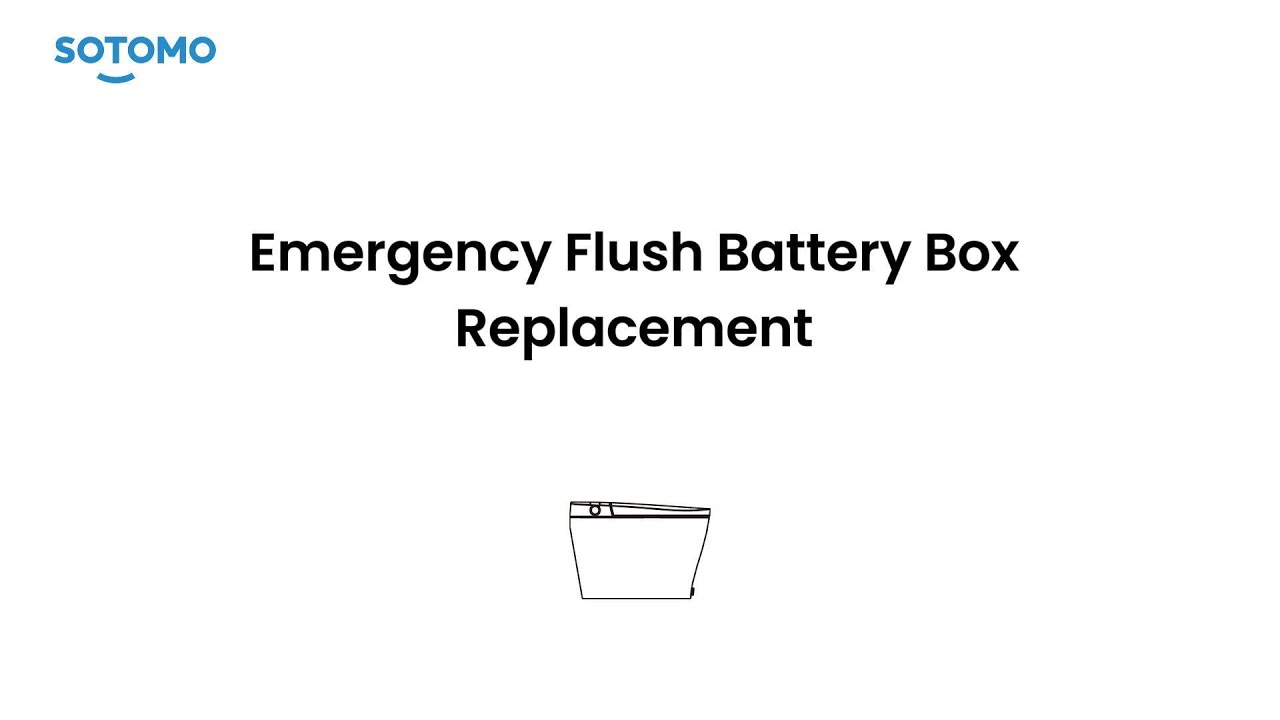 SOTOMO Smart Toilet Emergency Flush Battery Box Replacement - YouTube