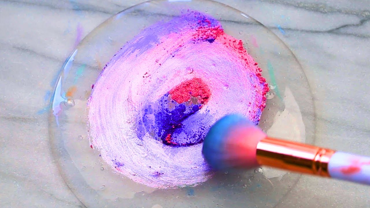 Making Slime with Balloons & Satisfying Makeup Brush Pigment Slime ...