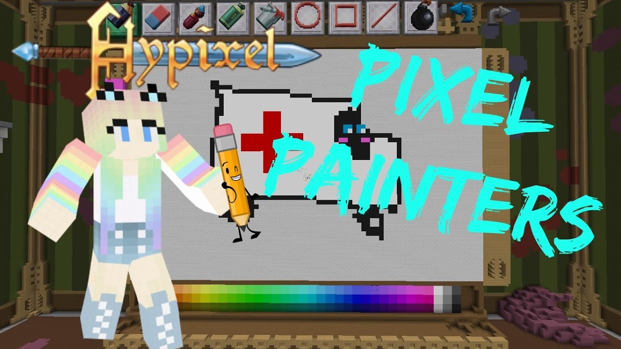 Minecraft - Hypixel - Pixel Painters - YouTube