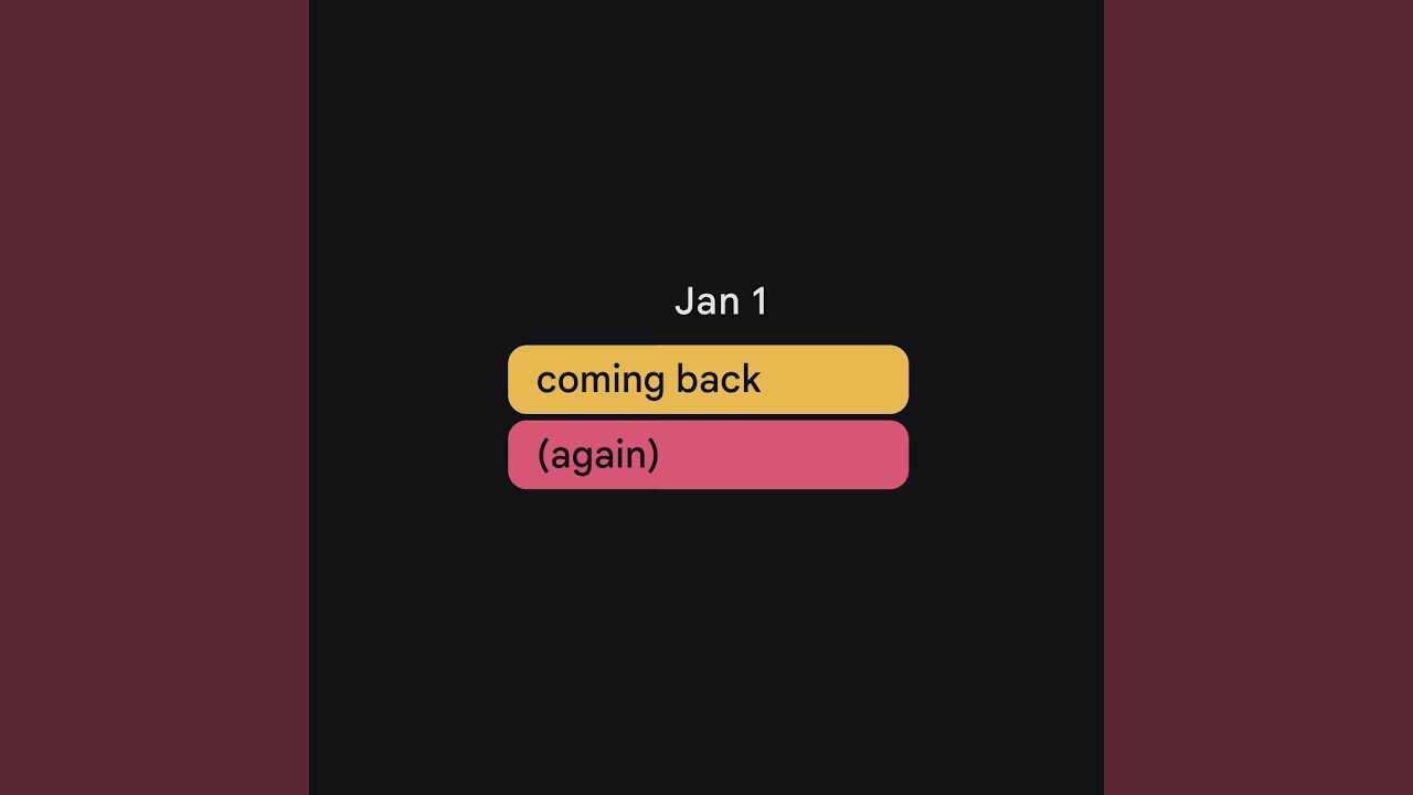 coming back (again) - YouTube