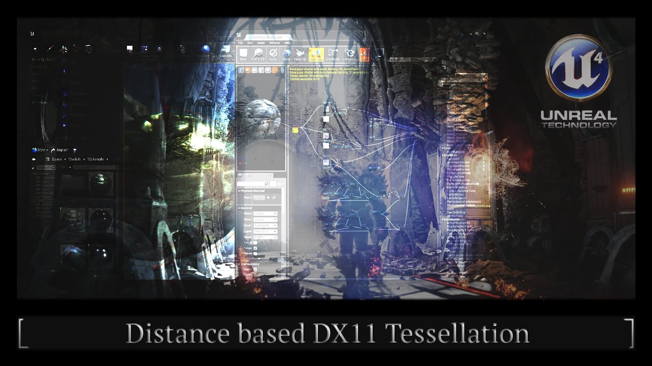 Unreal Engine 4 - Distance Based DX11 Tessellation Tutorial - YouTube