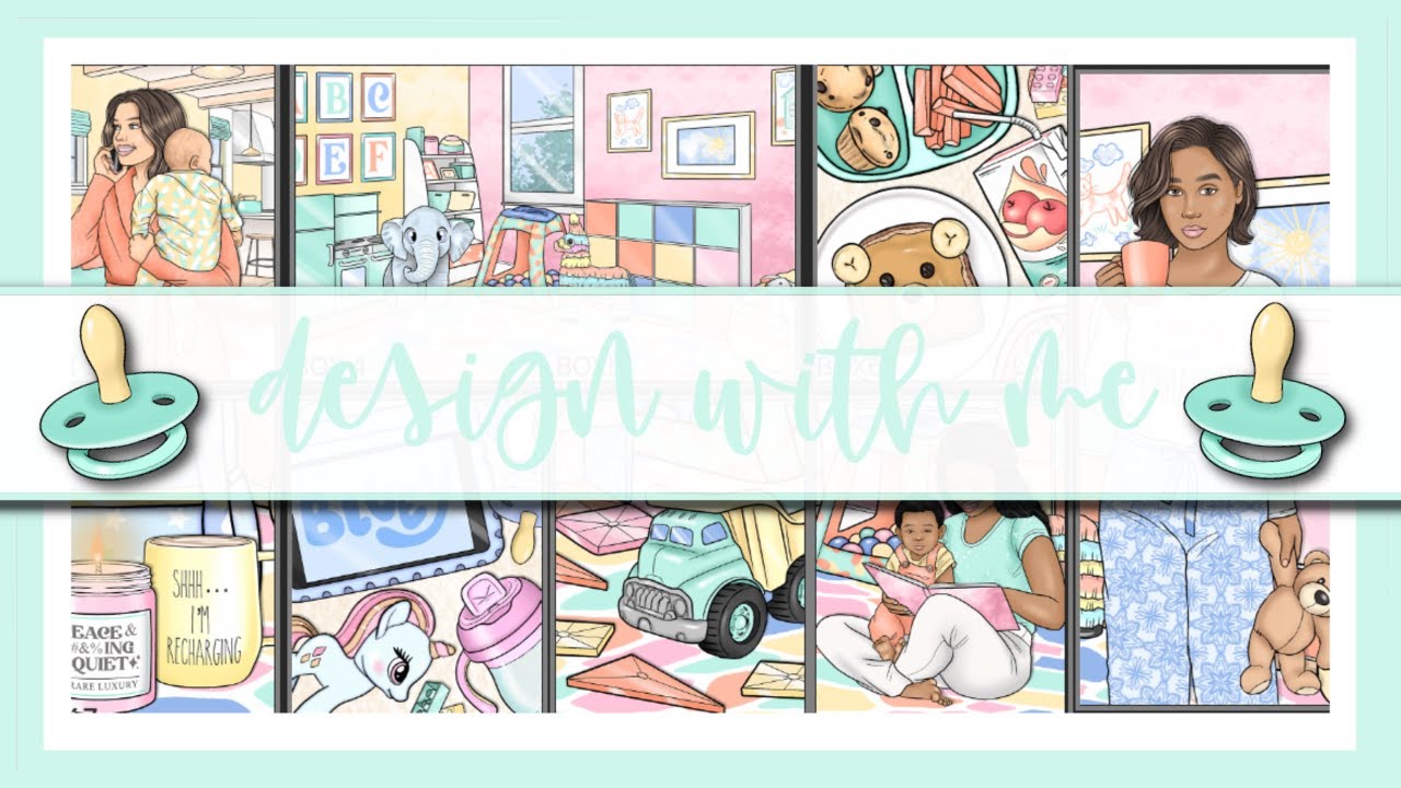 Design A Sticker Kit With Me!! COMPLETE REAL TIME TALK THROUGH - YouTube