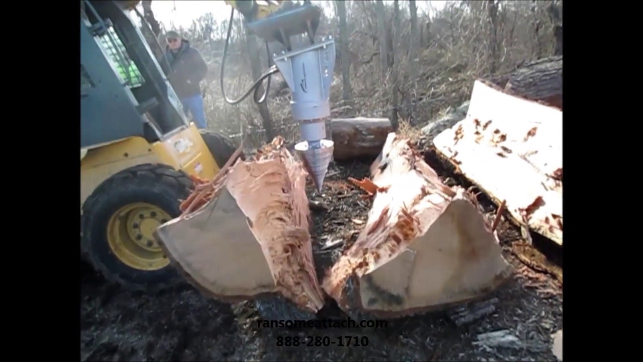 Check Out This Impressive Skid Steer Operated Log and Stump Splitter ...