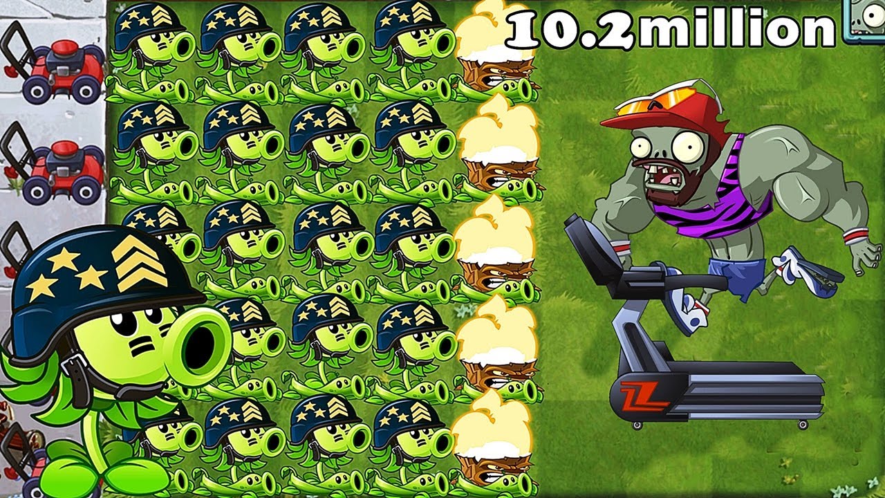 PvZ2 Arena: Week 296, Mega Gatling Pea Vs Cardio Zombie 10.2m - YouTube