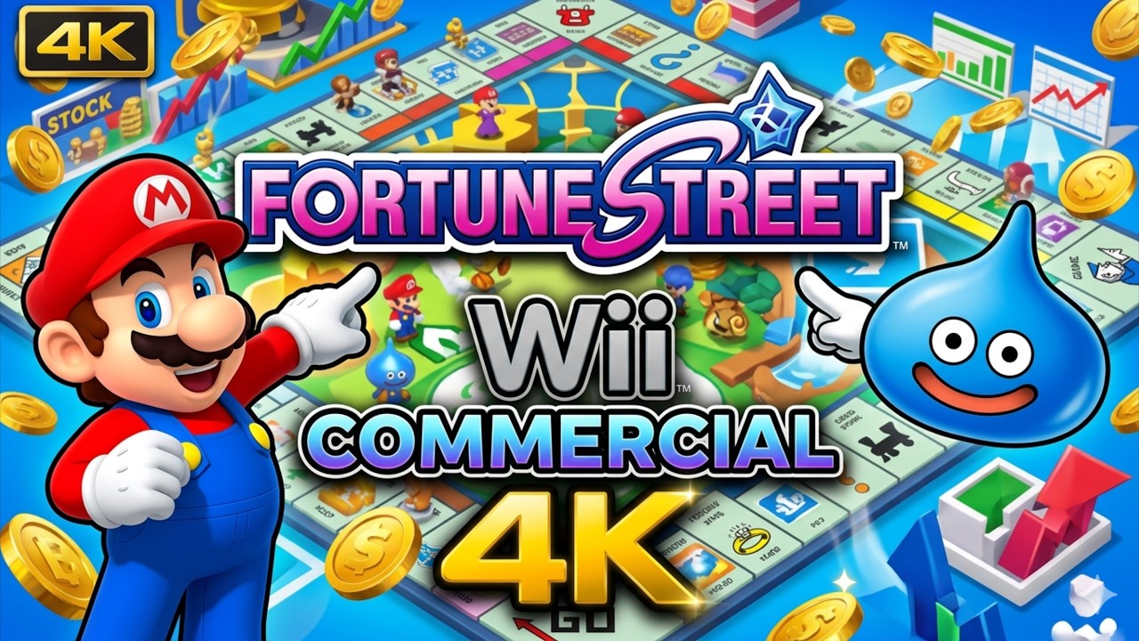 Fortune Street (Nintendo Wii) Commercial AI Upscale 4K - YouTube
