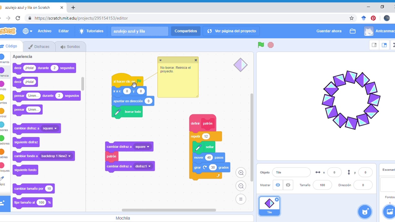 Scratch-patrones circulares - YouTube