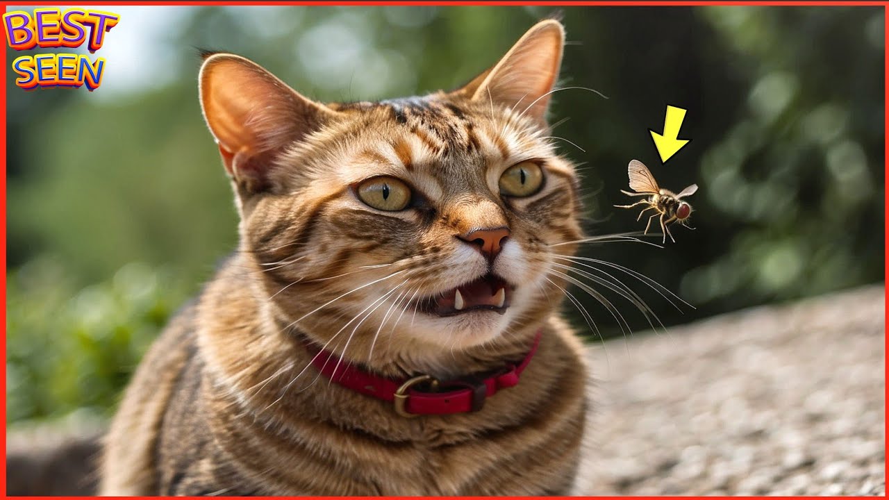 #BYNPets I CAT VS FLY I PART 2 I cute dogs and cats, cats meowing ...