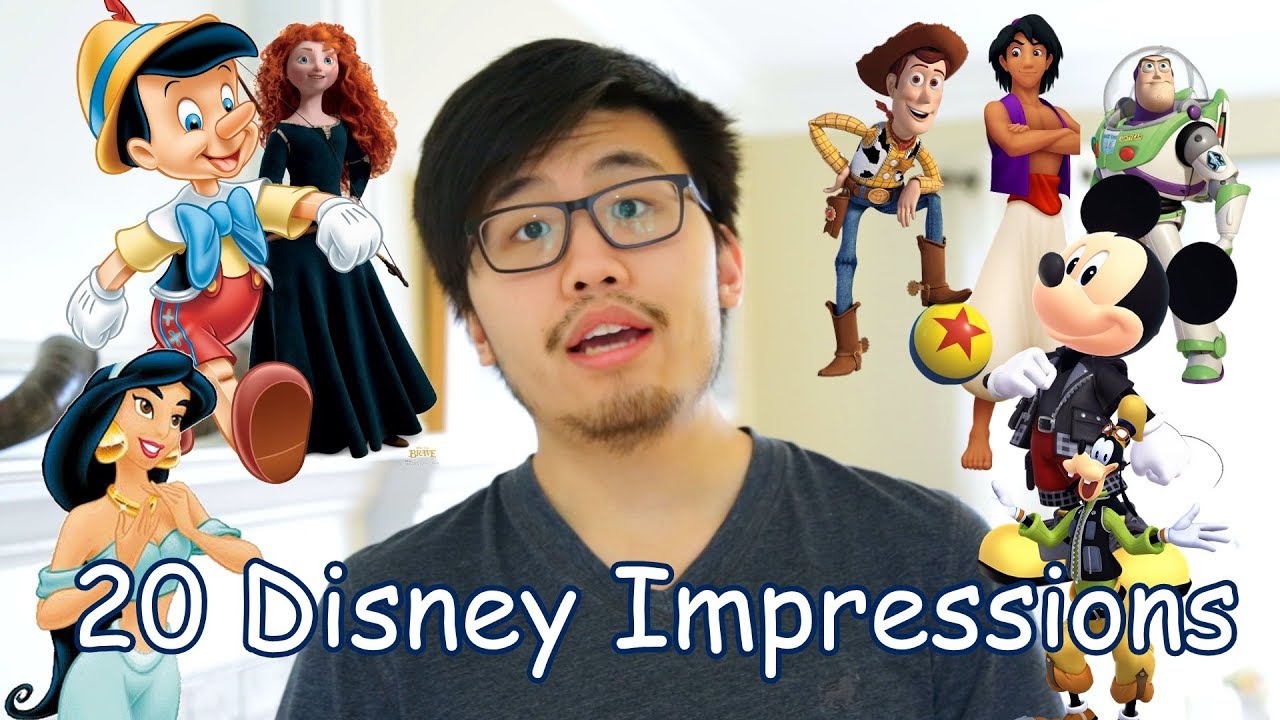20 Disney Character Impressions - YouTube