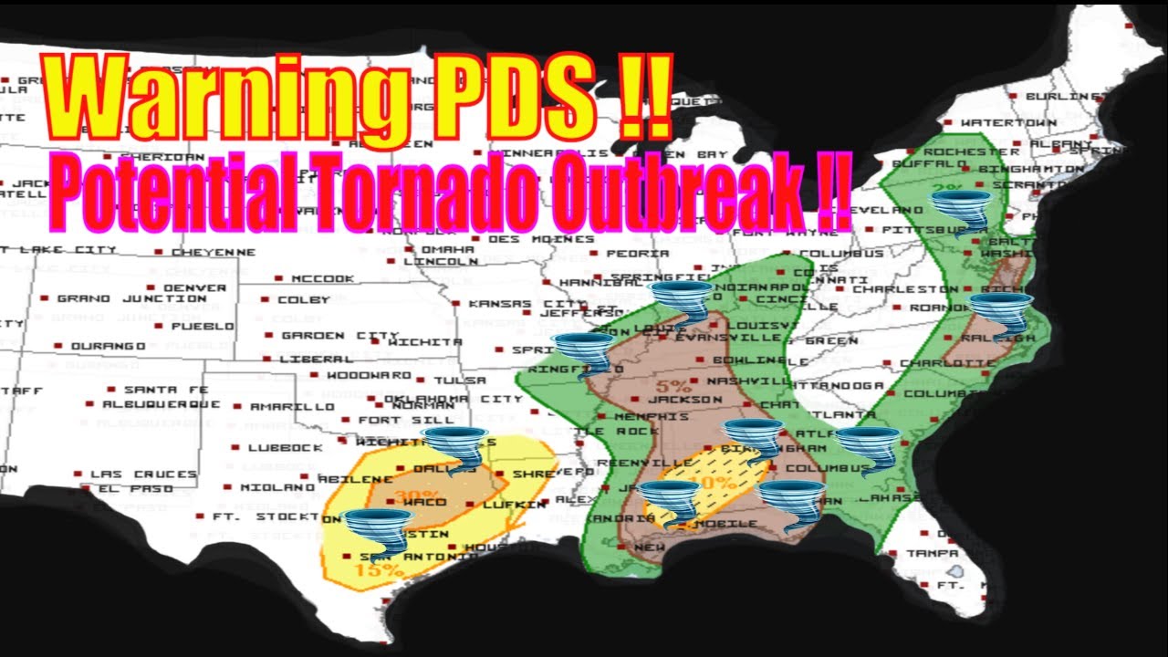 WARNING PDS! Potential Tornado Outbreak! - The WeatherMan Plus Weather ...