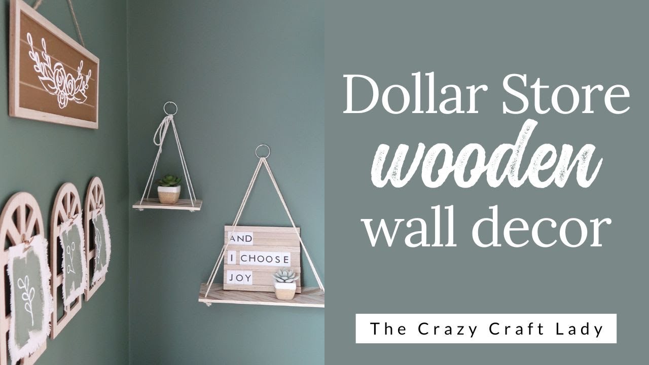 Dollar Tree Wooden Wall Decor - YouTube