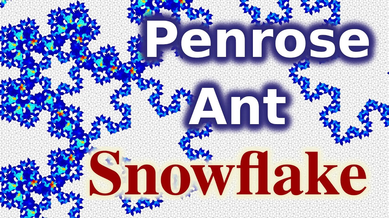 Langton's Ant draws Koch Snowflake on Penrose Tiling - YouTube