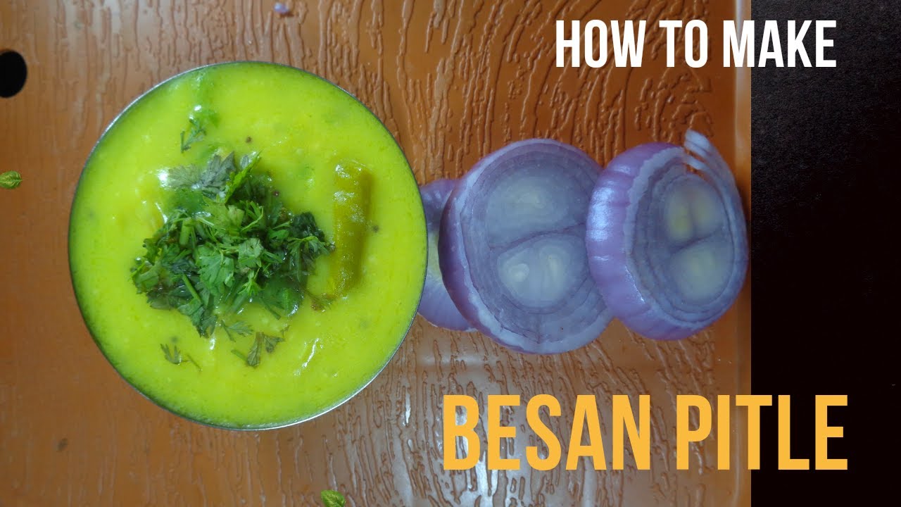 पिवळ पिठलं || Maharastrian Pitle recipe ||Besan Pitle || Homemade - YouTube