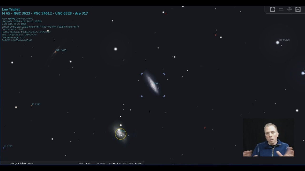 Eyes on the Sky: Find/observe galaxies M65 & M66 - YouTube
