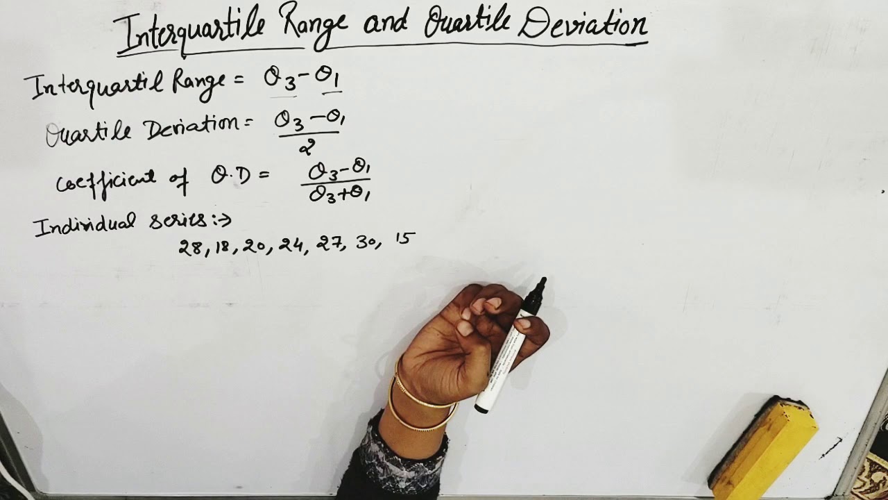 Interquartile Range and Quartile Deviation in individual series - YouTube