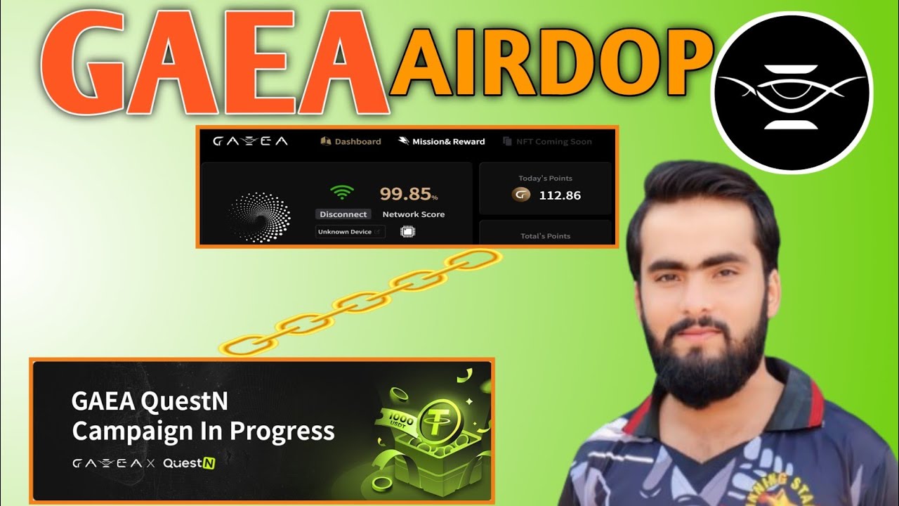 GAEA AIRDOP / Depin project / No investment/ Full guide/Technical Awais - YouTube