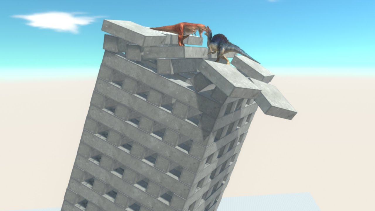 FALLING TOWER T-REX vs EVERY UNIT - Animal Revolt Battle Simulator ...