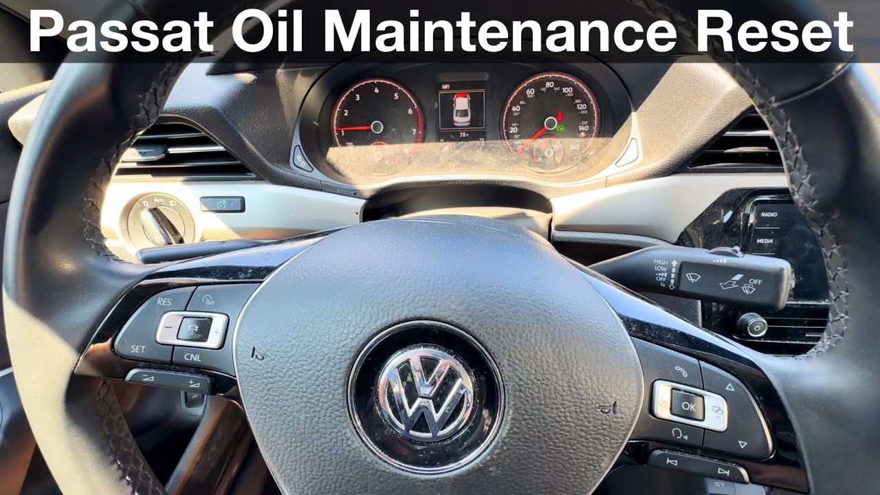 2021 Volkswagen Passat How to reset oil maintenance reminder - YouTube