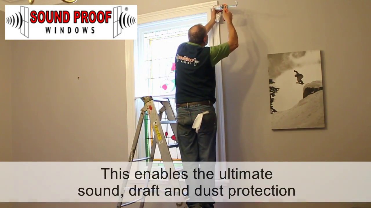 Sound Proof Windows install demo: 1 vertical slider window - YouTube