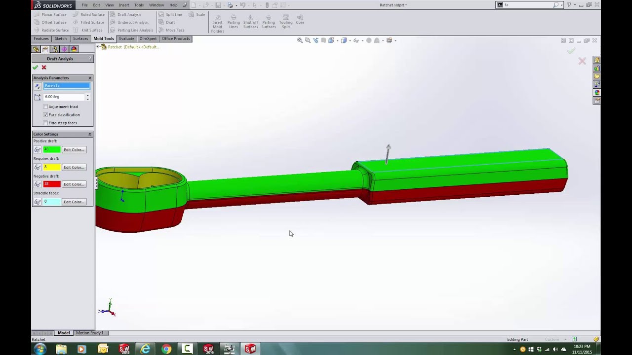 Tutorial: SOLIDWORKS Mold Design - Solving a Straddle Face - YouTube