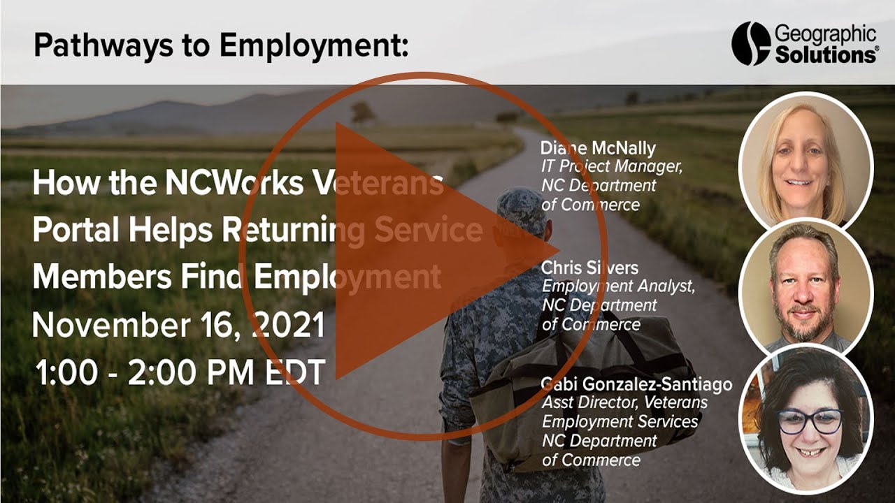 Pathways to Employment: The NCWorks Veterans Portal - YouTube