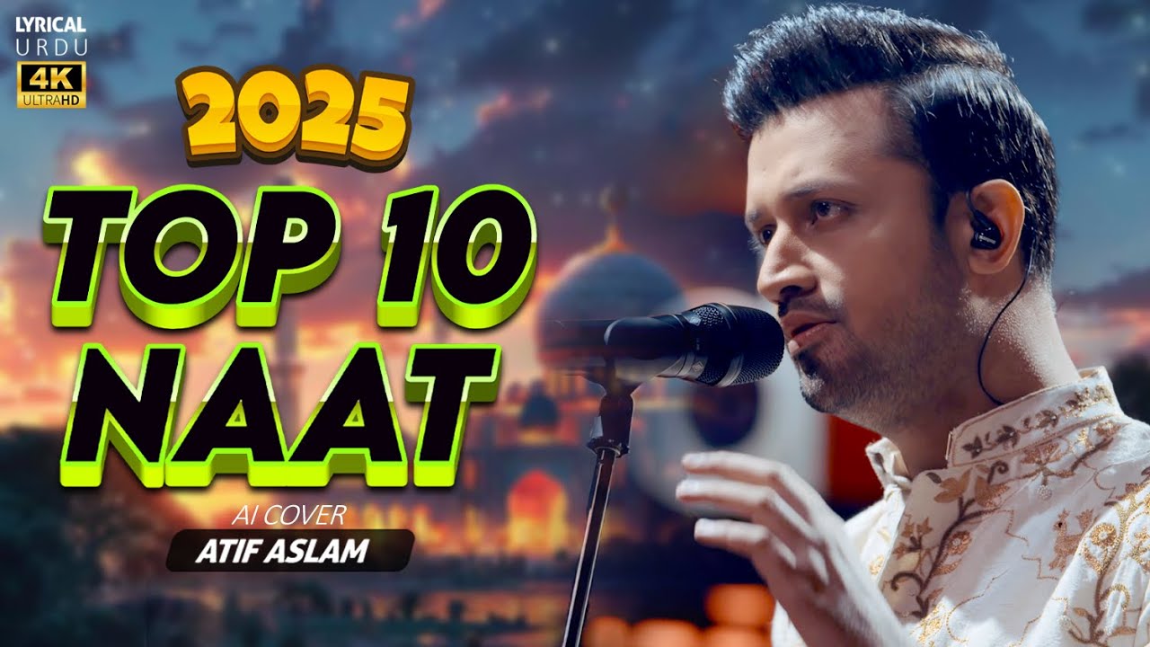 Top 10 - Atif Aslam Naat - Naat Sharif 2025 | Original By ...