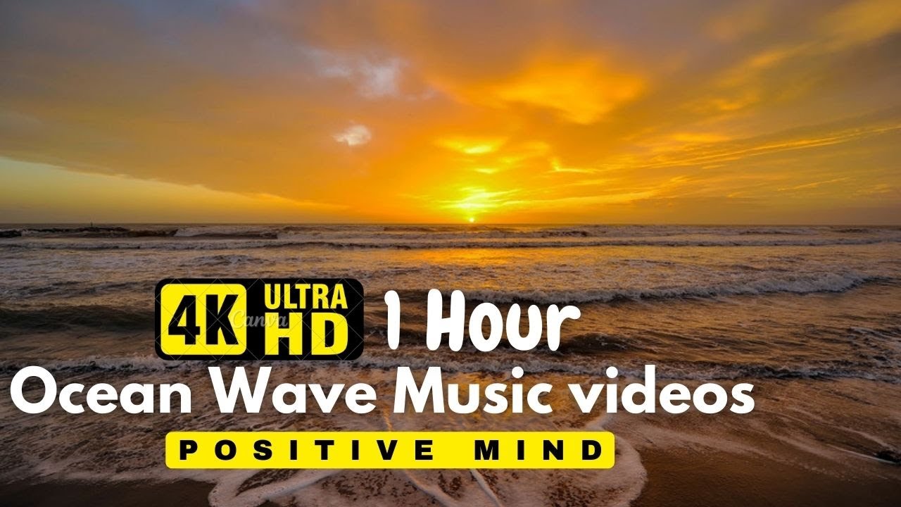 Relaxing Music with 4K Video Ocean Waves 🐬 Beautiful Piano, Sleep Music ...