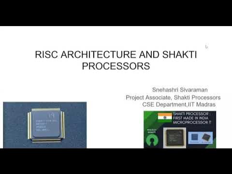 Snippet of Guest Lecture by Snehashri Sivaraman on RISC Architecture ...